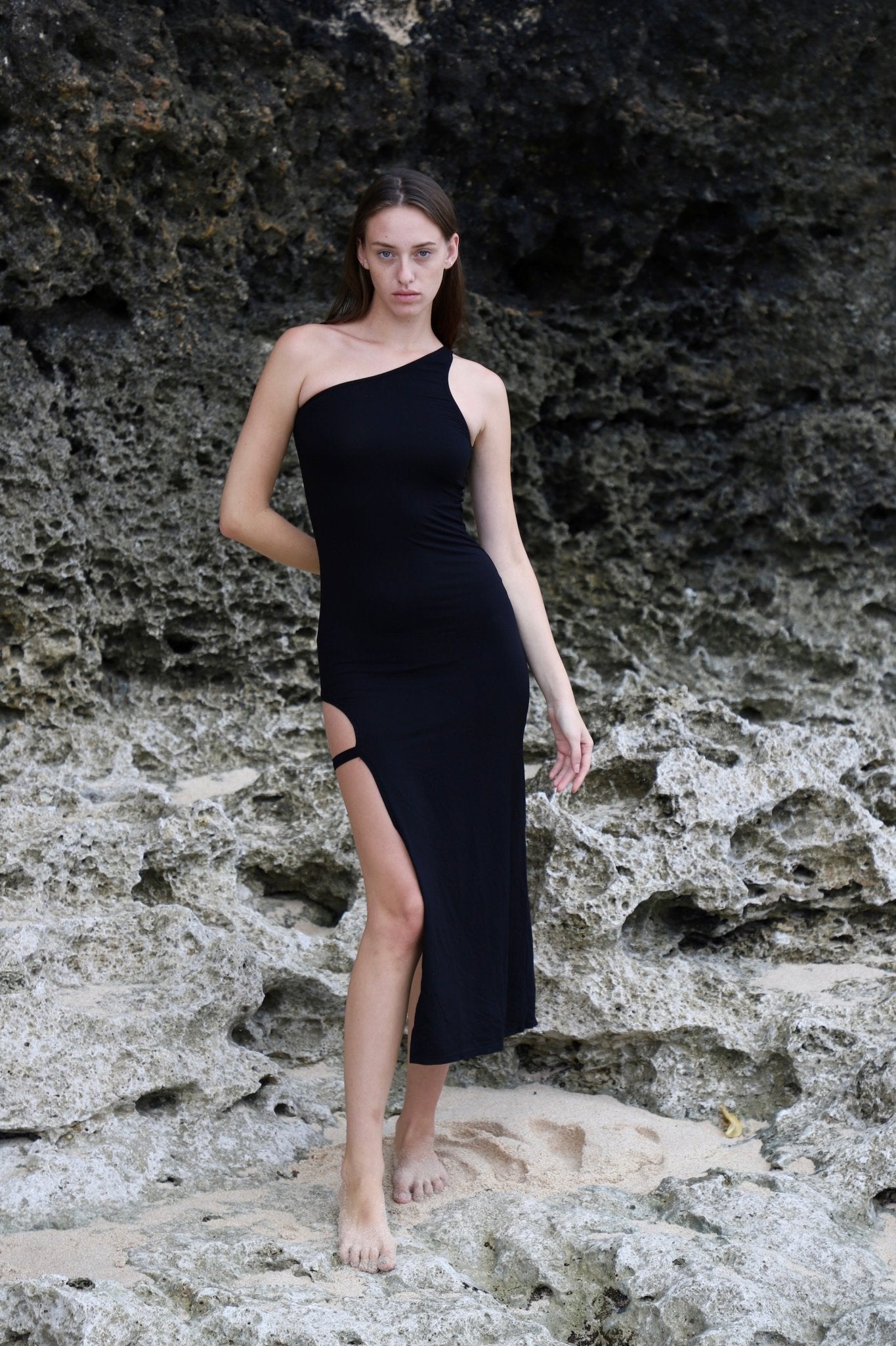 Aoi Ena Split Dress – Makara wear sustainable swimwear, active wear and ...